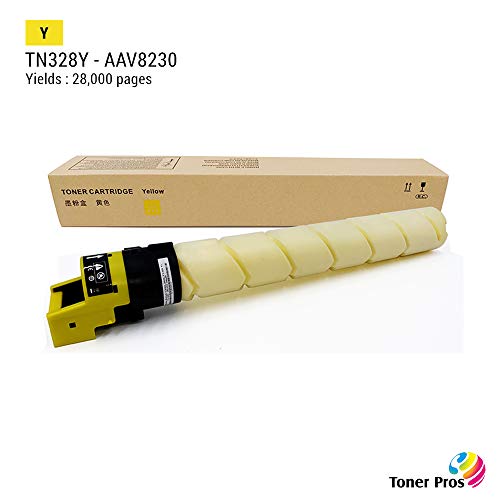 TONER PROS (TM) Compatible [High Yield] TN-328 (TN328) Toner Cartridge (TN328K TN328C TN328Y TN328M) for Konica Minolta Bizhub C250i C300i C360i Coiper Printer (4 Color Pack, 28K Pages)