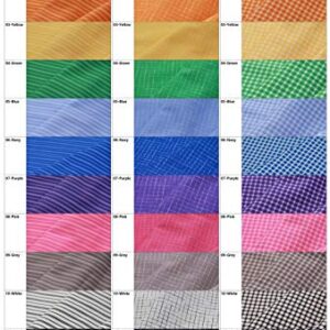 COTTONVILL EMANON Stripe Lazy Gingham 20COUNT Cotton Print Fabric (2.5inch, E-Stripe Lazy Gingham)