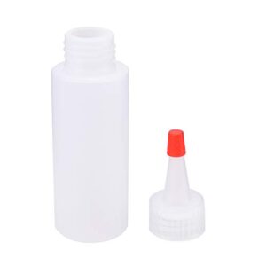 Bekith 40 Pack 2 oz Plastic Squeeze Condiment Bottles with Red Tip Caps, Small Empty Refillable Bottles for Icing, Cookie Decorating, Sauces, Condiments, Arts, Crafts