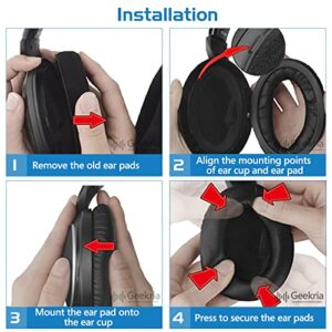 Geekria Earpad + Headband Compatible with Sennheiser HD380 PRO HD380 PC350 Game Zero Headset Headphone Replacement Ear Pad + Headband Pad/Ear Cushion + Headband CushionEarpads Repair Parts