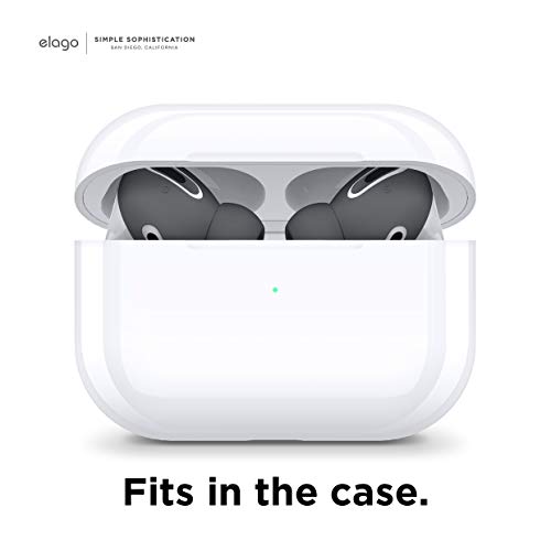 elago [6 Pairs] AirPods Pro Ear Tips with Integrated Earbuds Cover Designed for Apple AirPods Pro, Fit in The Case, Anti-Slip, [3 Sizes: Large + Medium + Small] [US Patent Registered] (Dark Grey)