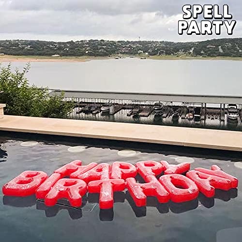 Pool Party Decorations Happy Birthday Pool Floats – Large Floating Letters Pool Party Decorations for Kids Birthday Party Decorations, Perfect for Summer Party Decor Birthday Banner Backdrop 