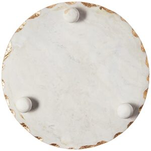 Mud Pie Marble Trivet, 1 1/4" x 8 1/2" dia, Gold