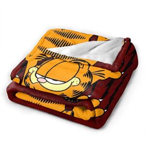 MKJIH Garfield Cartoon Cat Flannel Throw Blanket.Micro Fleece and Luxury Warm Blanket for Bed Sofa Travel Four Seasons Blanket .50 X 40 in