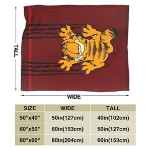 MKJIH Garfield Cartoon Cat Flannel Throw Blanket.Micro Fleece and Luxury Warm Blanket for Bed Sofa Travel Four Seasons Blanket .50 X 40 in