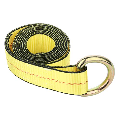 OCPTY 4 x Lasso Straps Wrecker Car Hauler Truck Tow Dolly Tire Wheel Tie Down Strap Yellow (2in. X 8ft.)