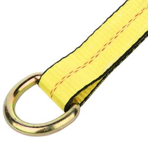 OCPTY 4 x Lasso Straps Wrecker Car Hauler Truck Tow Dolly Tire Wheel Tie Down Strap Yellow (2in. X 8ft.)