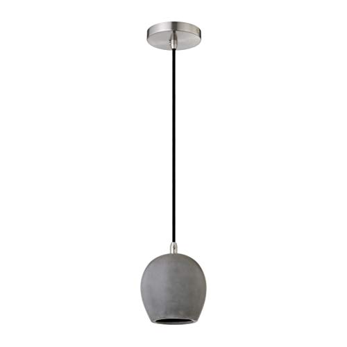 Amazon Basics Poly Globe Pendant Light - 6" x 6" x 30", Brushed Nickel