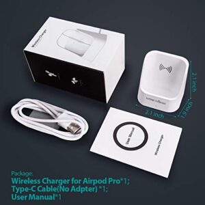 AirPod Charger, Wireless Charger for AirPods 3/2 and AirPods Pro, Groove Design and Anti-Slip Protection, Wireless AirPod Charger, AirPod Pro Charger Compatible with AirPods Pro Charging case -White