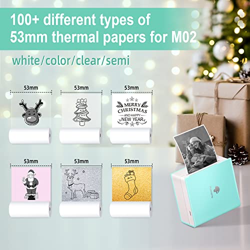 Phomemo Mini Pocket Printer M02 Inkless Note Sticker Printer for Phone, Portable Wireless Bluetooth Mini Thermal Printer for Gift, Study Buddy Printer for Kids DIY, Anatomy, Photo, Graphics, Journal