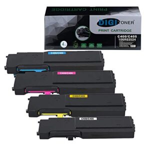 TonerPlusUSA Remanufactured C400 C405 Toner Cartridge Replacement for Xerox 106R03524 106R03513 106R03514 106R03515 Toner Cartridge for Xerox VersaLink C400 C405 C400DN MFP C405DN (BCMY, 4-Pack)