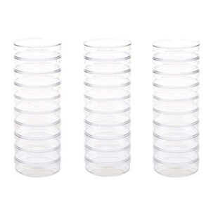 30pack 90 x 15mm plastic petri dishes,culture dishes with lids for school,laboratories,clear petri dish for themed party