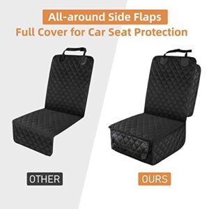 PETICON Waterproof Front Seat Car Cover, Full Protection Dog Car Seat Cover with Side Flaps, Nonslip Scratchproof Captain Chair Seat Cover Fits for Cars, Trucks, SUVs, Jeep