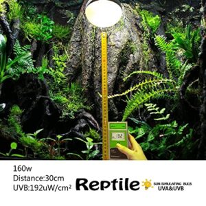 MCLANZOO Reptile Heat Lamp 160W Basking Spot Heat Bulb/Lamp/Light UVA UVB Mercury Self-ballasted Vapor Bulb High Intensity Sun Simulating Bulb for Reptile and Amphibian