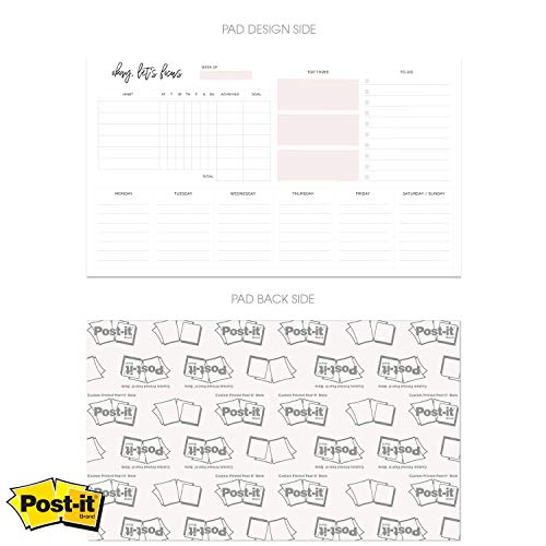 Weekly Planner Sticky Notepad / 10" x 6" Habit Tracker Repositionable Desk Pad/Motivational Weekly to-Do Pad