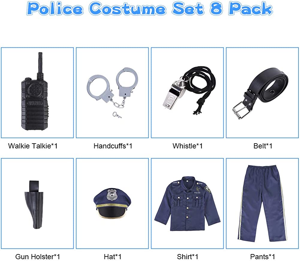 Twister.CK Police Costume for kids Halloween Police Officer Costume