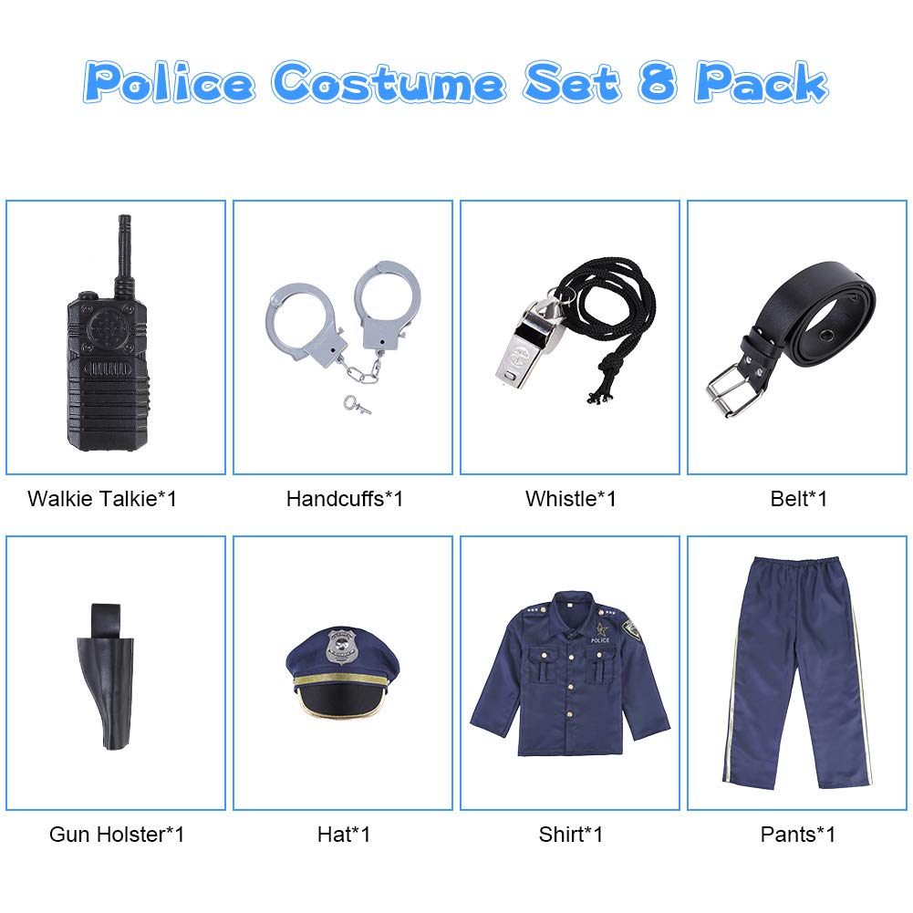 Twister.CK Police Costume for kids Halloween Police Officer Costume