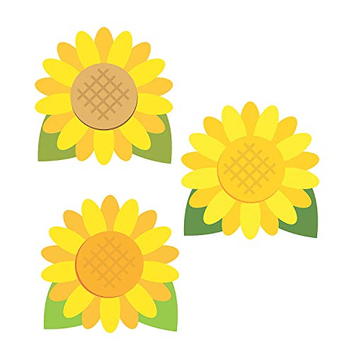 Sunflower Bulletin Board Cutouts - Educational - 48 Pieces