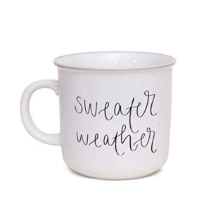 sweet water decor fall coffee mugs | seasonal 16oz ceramic campfire coffee cup | microwave & dishwasher safe autumn mug great for halloween, pumpkin spice lattes & thanksgiving (sweater weather)