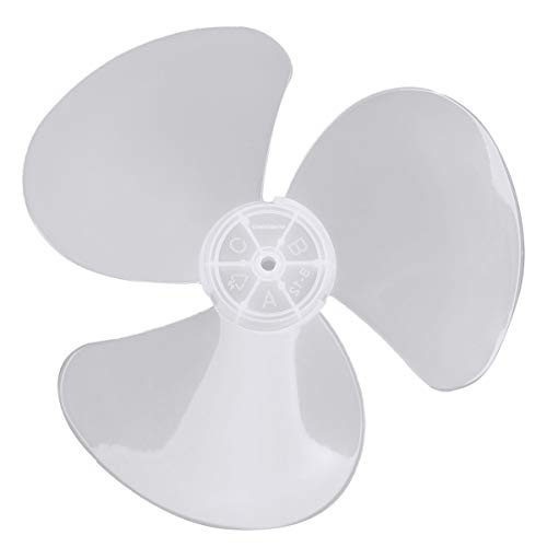 dPois Plastic 3 Leaves Fan Blade Replacement for Standing Pedestal Fan Table Fanner General Accessories White 12 Inch