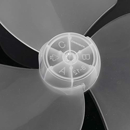 dPois Plastic 3 Leaves Fan Blade Replacement for Standing Pedestal Fan Table Fanner General Accessories White 12 Inch