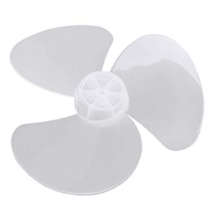 dPois Plastic 3 Leaves Fan Blade Replacement for Standing Pedestal Fan Table Fanner General Accessories White 12 Inch