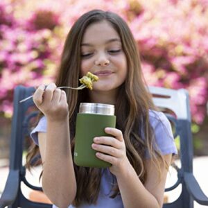 MIRA Lunch, Food Jar 2 Pack - Vacuum Insulated Stainless Steel Lunch Thermos - 13.5 oz - Set of 2 - Cactus Green, Denim Blue