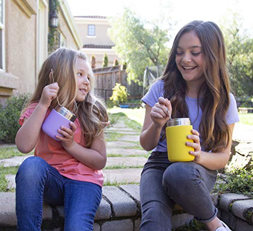 MIRA Lunch, Food Jar 2 Pack - Vacuum Insulated Stainless Steel Lunch Thermos - 13.5 oz - Set of 2 - Cactus Green, Denim Blue