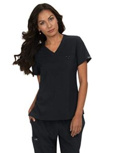 koi basics koi1011 women's scrub top black m