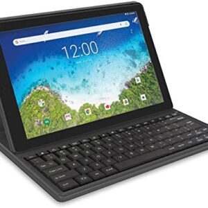 RCA 2018 Viking Pro 2-in-1 10.1" Touchscreen High Performance Tablet Laptop PC, Intel Quad-Core Processor, 1G RAM, 32GB HDD, Detachable Keyboard, Webcam, Android 5.0 Lollipop (Charcoal)