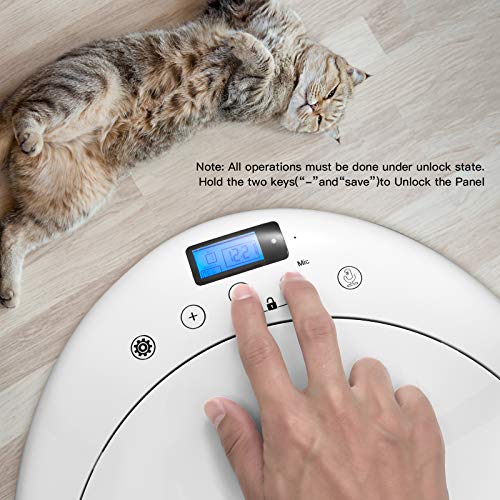 QPETS 6 Meals Automatic Cat Dog Feeder Auto Pet Feeder with Programmable Timer ,Auto Dry and Wet Food Dispenser for Kitten and Little Dog Voice Recording and Playing