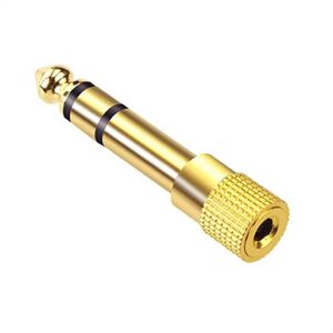 bnafes 12pcs 6.35mm (1/4 inch) Male to 3.5mm (1/8 inch) Female 3-Conductor TRS AUX Stereo Audio Headphone Jack Adapter - 24K Gold Plated