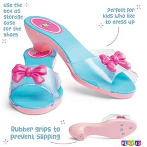 Play22 Princess Dress Up Shoes - 18pc Princess Toys for Little Girls - Toddler Dress Up Jewelry Toy Heels - 4 5 Year Old Girl Birthday Gifts – 4 Pairs of Shoes 2 Earrings 3 Bracelets and 3 Rings.