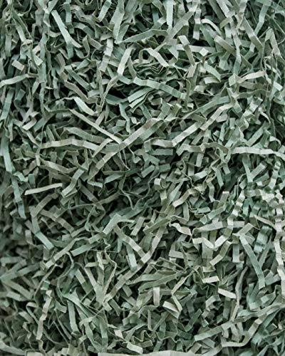 Soft & Thin Cut Crinkle Paper Shred Filler (1 LB) for Gift Wrapping & Basket Filling - Sage | MagicWater Supply