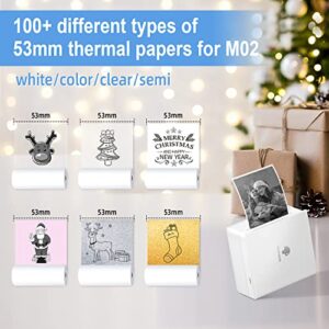 Phomemo Mini Sticker Pocket Printer M02 Inkless Thermal Portable Printer for Phone, Study Notes Printer for Anatomy, DIY Journal,Early Education, Instant Photo Printer for Picture, Graphics, Best Gift