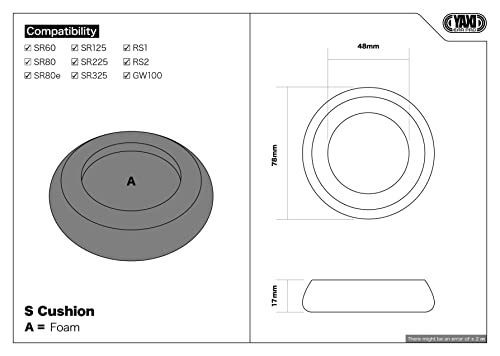 S Cushion by YAXI (Replacement earpads) (Acid Purple)