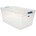 United Solutions Cleverstore Clear Latching Storage Tote w/Lid 95 Quart 29"L x 17-3/4"W x 13-1/4"H