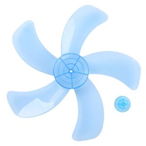 yizyif plastic round bore fan blade 3/5 leaves replacement electric fan leaves for standing pedestal fan table fanner general accessories sky blue 16 inch