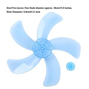 YiZYiF Plastic Round Bore Fan Blade 3/5 Leaves Replacement Electric Fan Leaves for Standing Pedestal Fan Table Fanner General Accessories Sky Blue 16 Inch