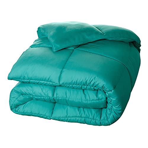 SUPERIOR Down Alternative All Season Comforter, Medium Fill Weight, Perfect for Winter and Summer, Bedding for Bed, Breathable and Comfortable Bedding Duvet Inserts & Bed Sets, Full/Queen, Turquoise