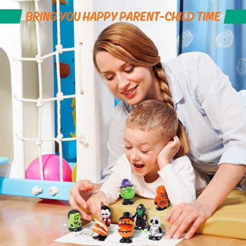 HIGHEVER Halloween Wind Up Toys for Kids - 12 Pack Small Party Favors for Toddler Assorted Pumpkin Teeth Mini Toy for Kid for Boys Girls Children Candy Bag Filler Prizes Birthday Reward