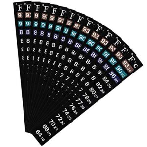 20 pieces digital temperature sticker adhesive thermometer strip aquarium thermometer sticker temperature thermometer strips in degree fahrenheit and celsius display for fish tank and aquarium