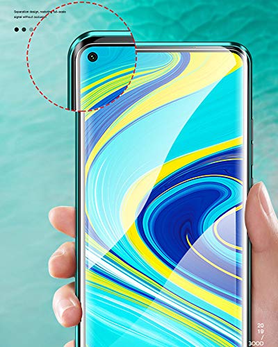 EabHulie Redmi Note 9 Case, 360° Full Body Transparent Tempered Glass with Magnetic Adsorption Metal Bumper Case Cover for Xiaomi Redmi Note 9 Silver