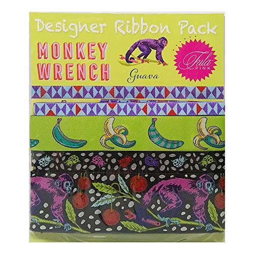 Renaissance Ribbons Tula Pink Linework-Designer Pack Ribbons, Assorted