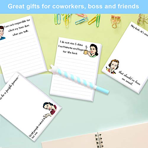 FANCY LAND Funny Novelty Memo Pads Funny Notepads for Office Gift for Coworkers 4 Pack