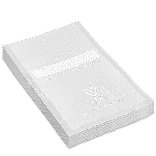 Vesta Precision Vacuum Seal Bags | Clear and Embossed | 11x16 inch | Gallon | 100 Vacuum Bags per Pack | Great for Food Storage and Sous Vide