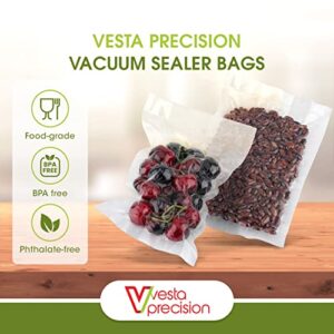 Vesta Precision Vacuum Seal Bags | Clear and Embossed | 11x16 inch | Gallon | 100 Vacuum Bags per Pack | Great for Food Storage and Sous Vide