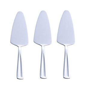 gogeili pie cake server, 9.3-inch stainless steel pizza pastry server set of 3, dishwasher safe