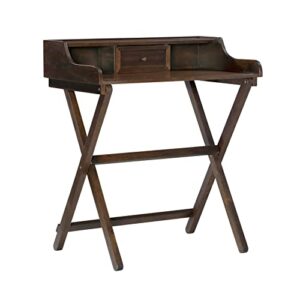 linon mable folding desk, walnut