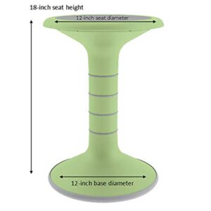 Learniture Active Motion Stool Flexible Seating for School Classroom, Office or Home - 18" Seat Height - Green Apple (LNT-NUS450-GA-SO)